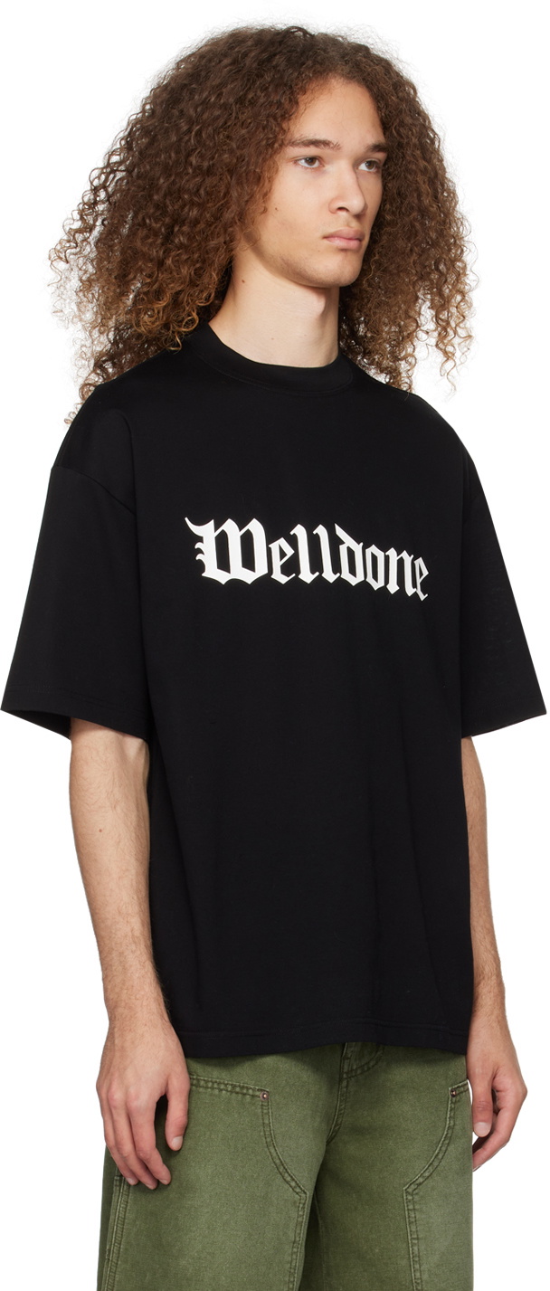 We11done Black Gothic T-Shirt We11done