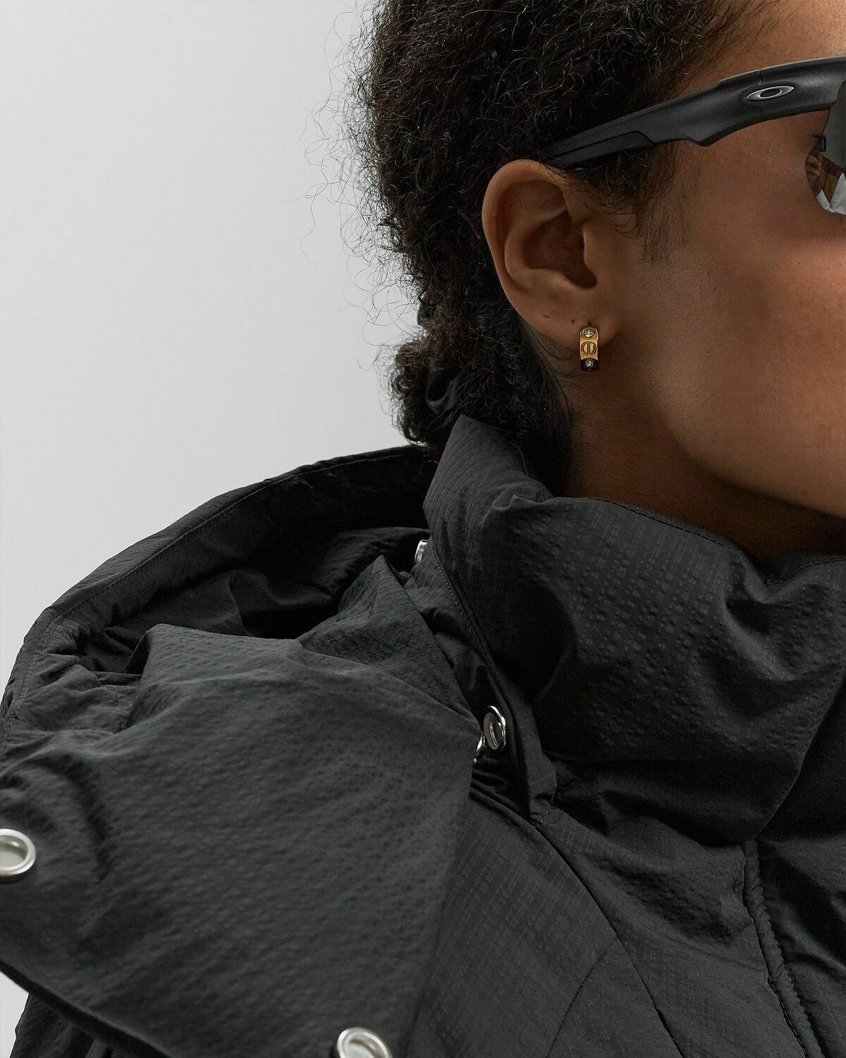 Ganni Tech Seersucker Puffer Coat Black Coats/Down & Puffer Jackets GANNI