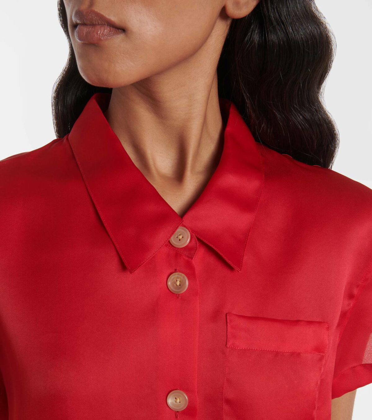 Khaite Keefe silk organza shirt Khaite