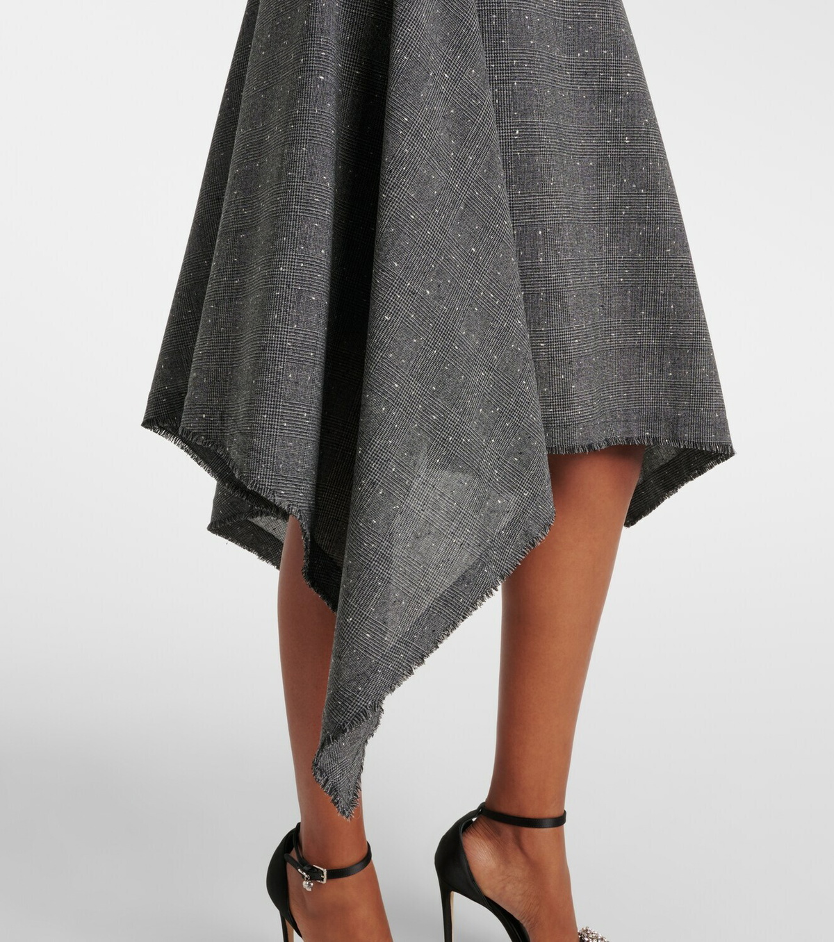 McQueen Prince of Wales check wool midi skirt Alexander McQueen