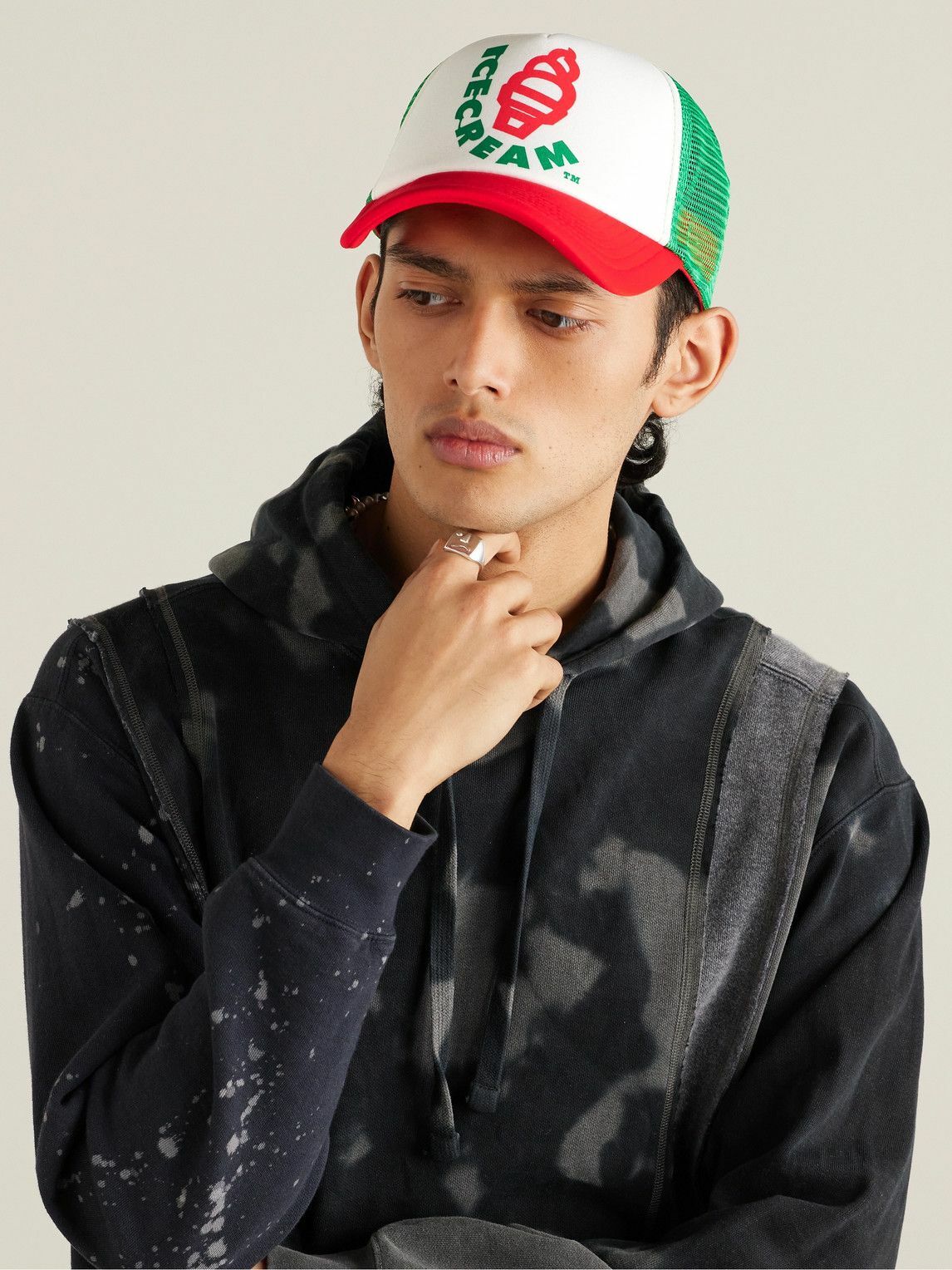 ICECREAM - Soft Served Logo-Print Shell and Mesh Trucker Cap ICECREAM