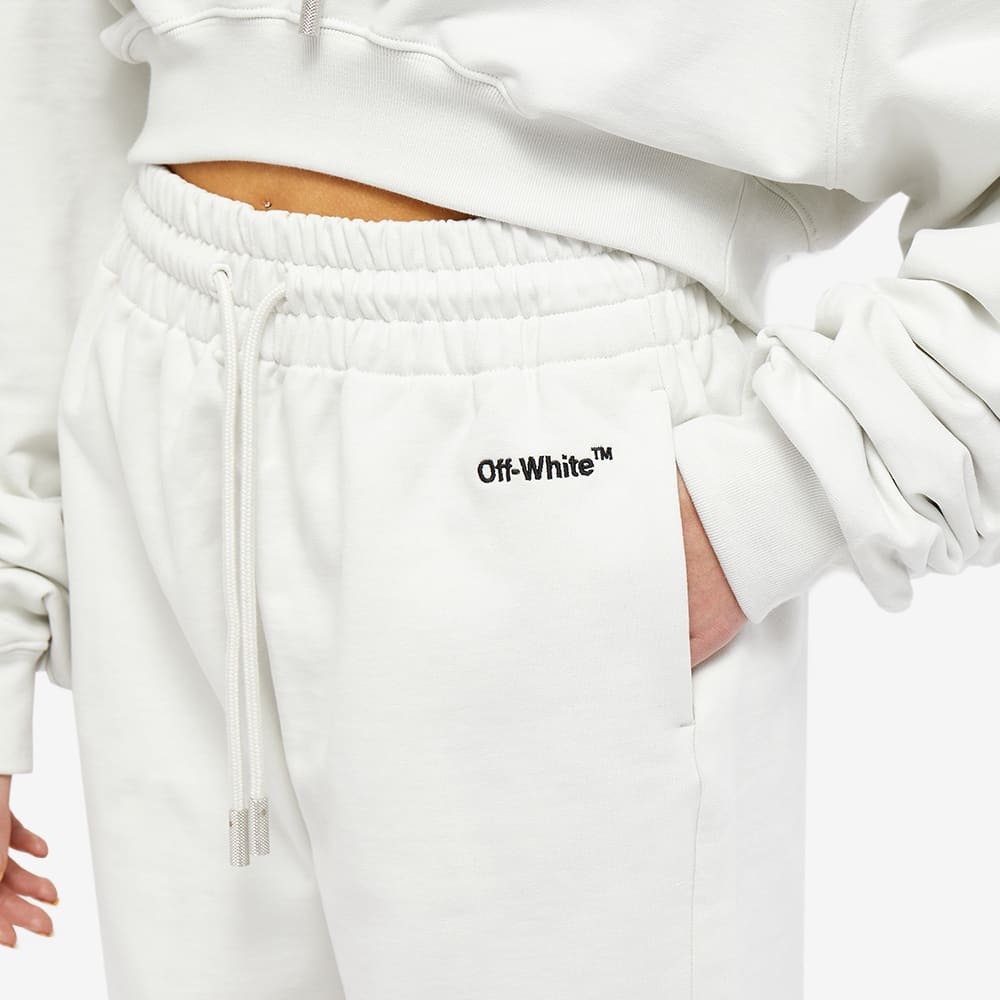 Off-White Women's Helvetica Logo Relaxed Sweat Pant in Beige Off-White
