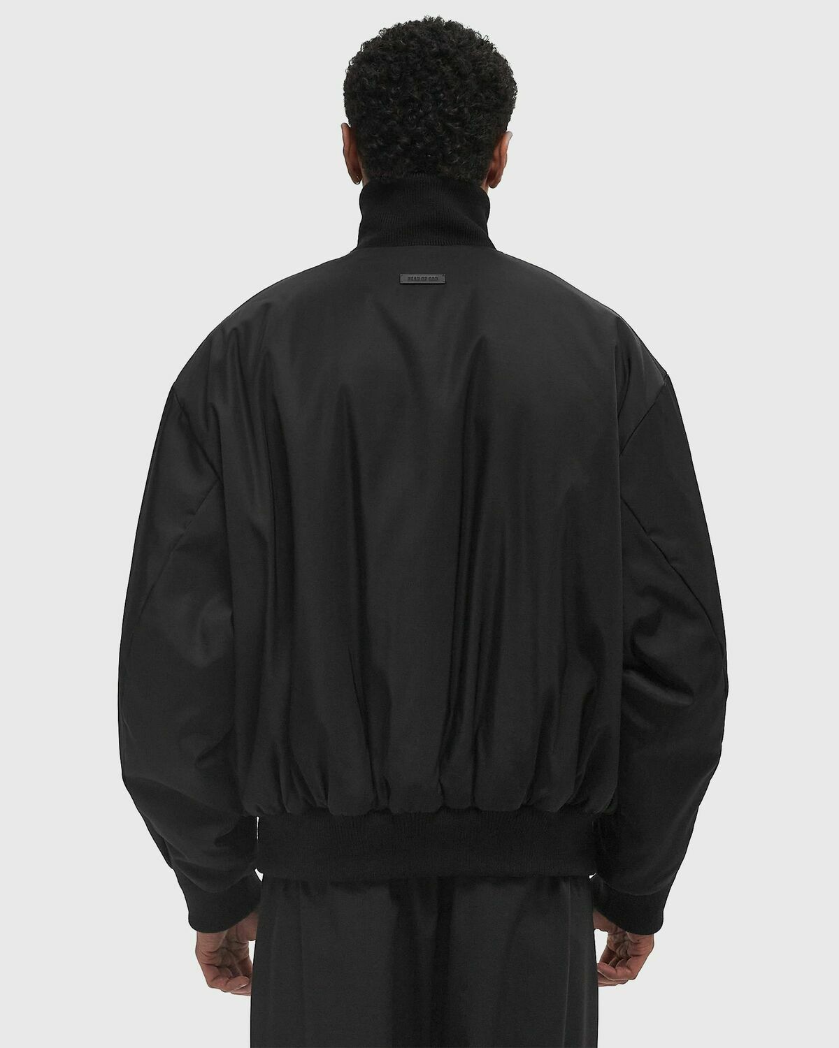 Fear of God HIGH NECK BOMBER Black Mens Bomber Jacket Fear Of God