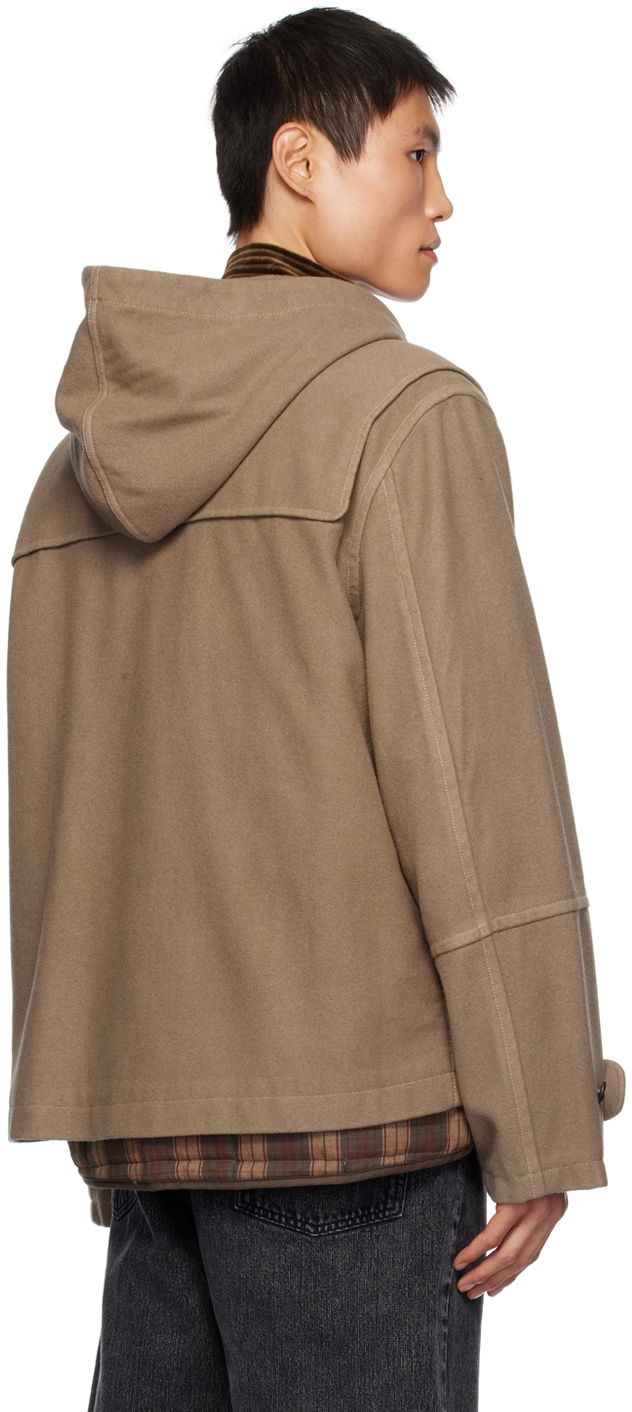 Our Legacy Beige Cropped Duffel Jacket Our Legacy