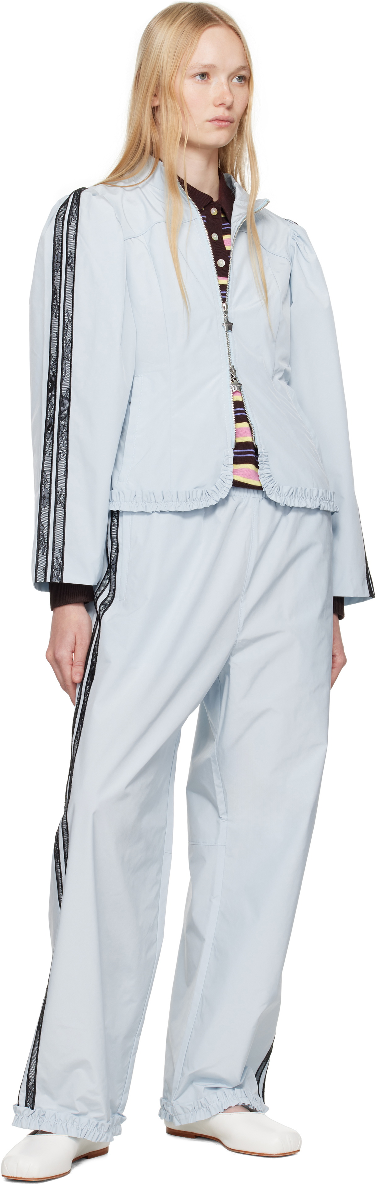 Sandy Liang Blue Eileen Jacket Sandy Liang