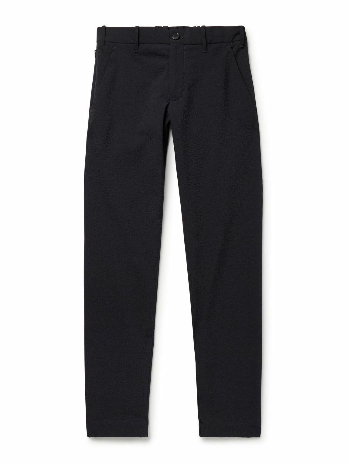 Incotex - Teknosartorial Slim-Fit Stretch-Seersucker Trousers - Blue Incotex