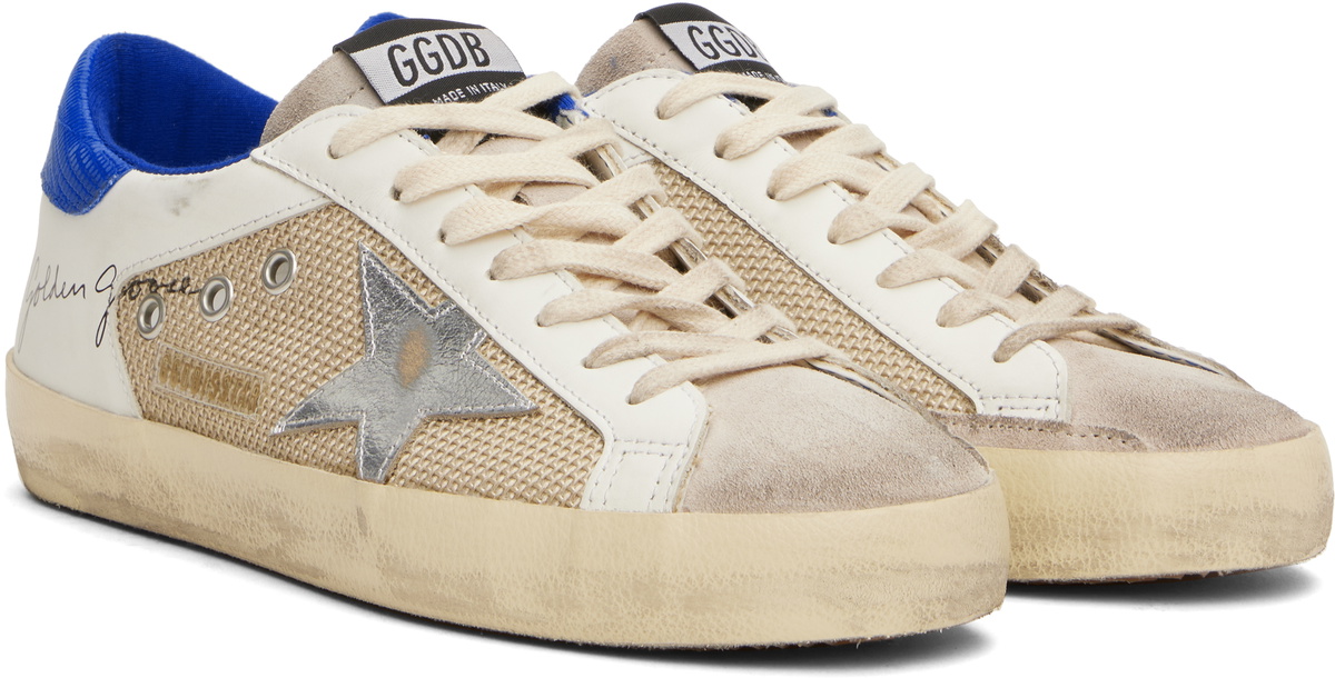 Golden Goose Beige & Off-White Super-Star Sneakers Golden Goose Deluxe ...