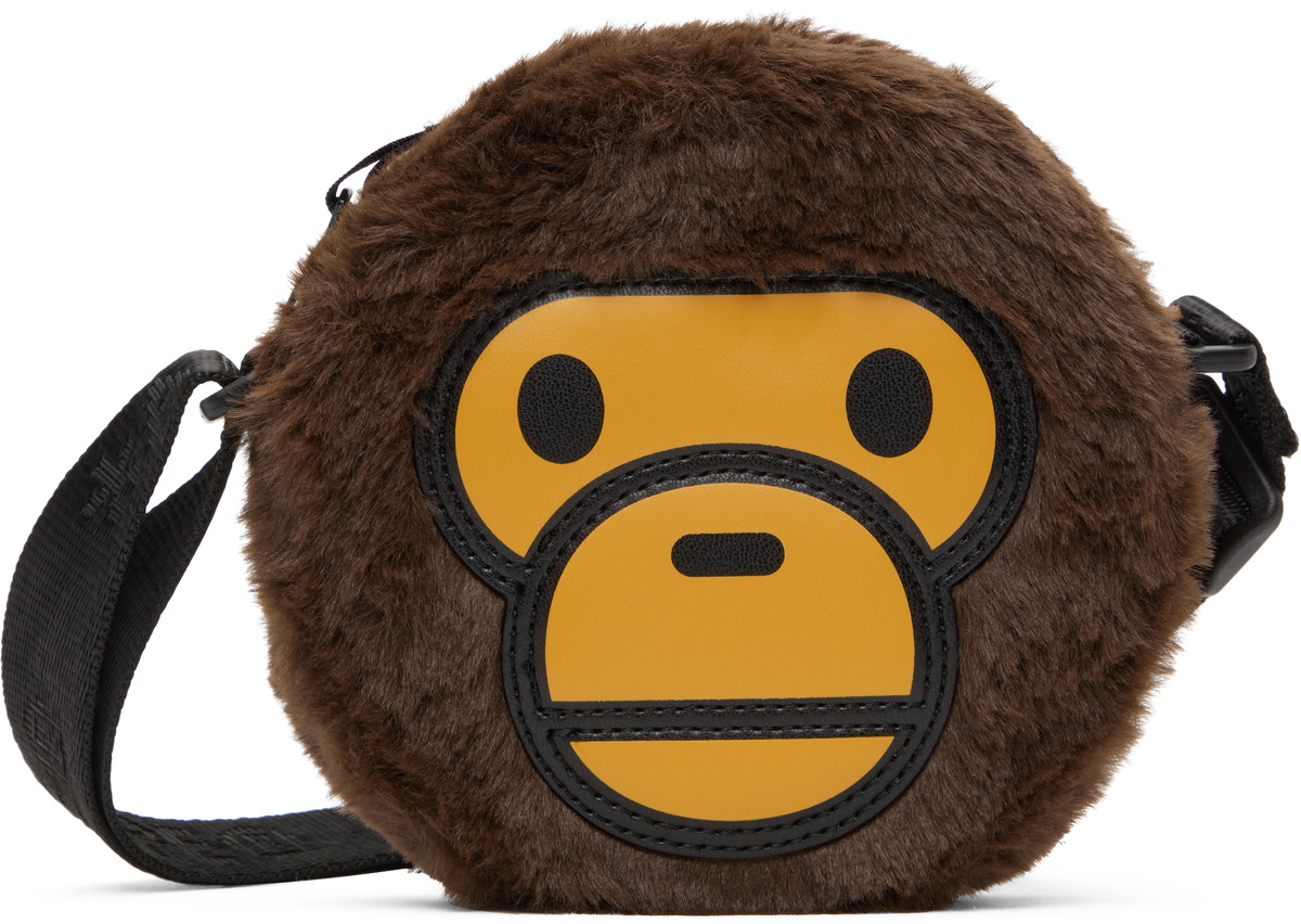 BAPE Kids Brown Baby Milo Boa Bag A Bathing Ape