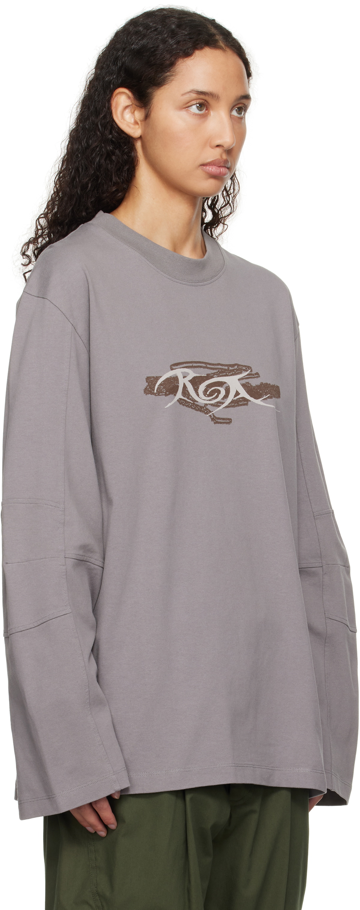ROA Gray Long Sleeve Graphic T-shirt ROA