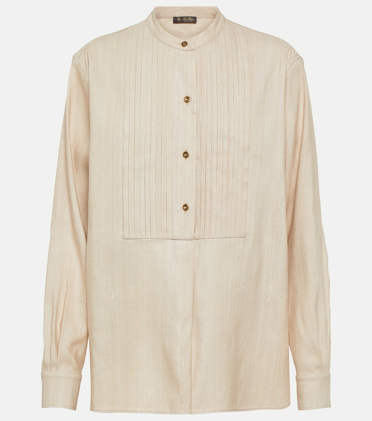 Loro Piana Pleated silk blouse Loro Piana