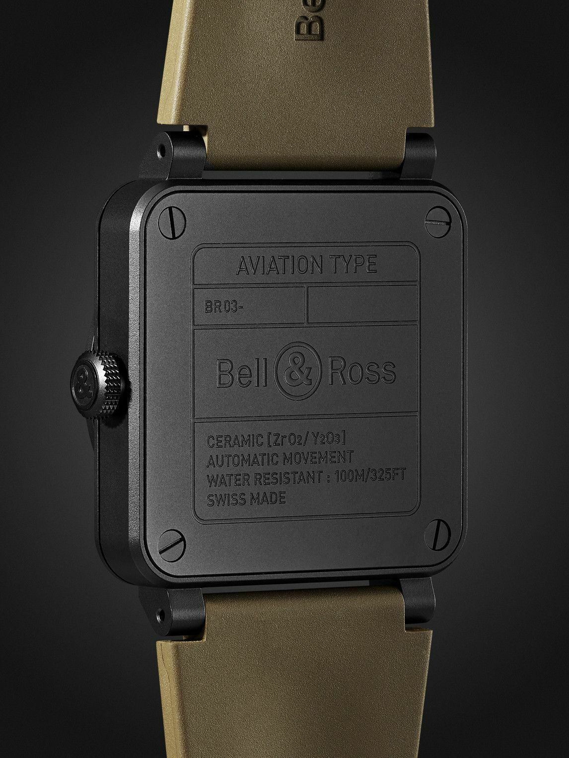 Bell & Ross - BR 03 Automatic 41mm Ceramic and Rubber Watch, Ref. No ...