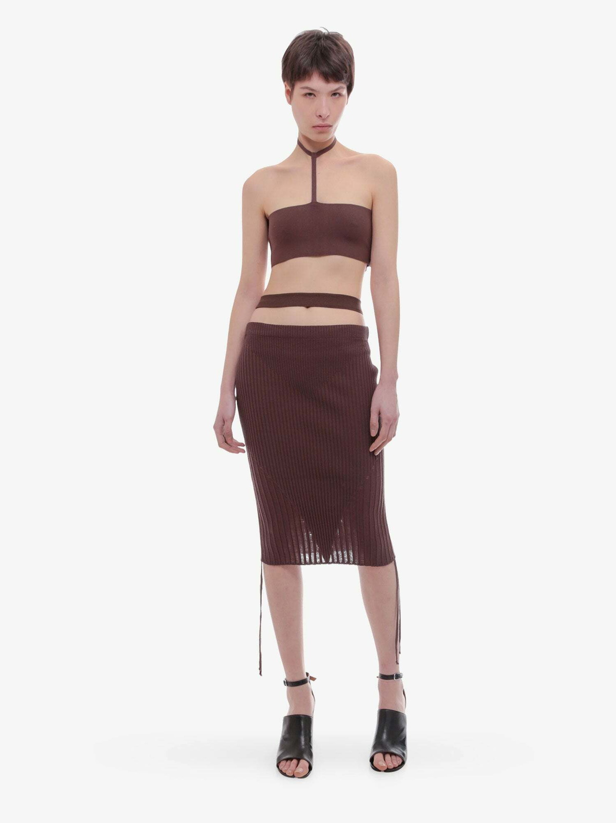 Andrea Adamo Top Brown Womens Andrea Adamo