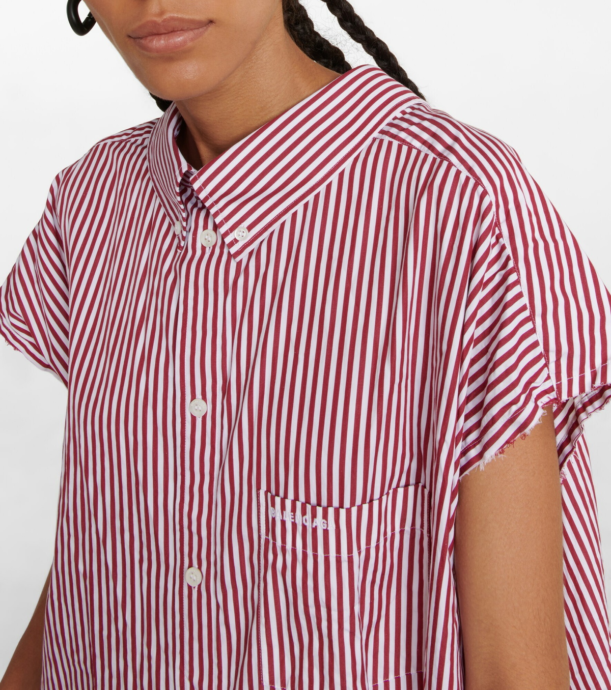 Balenciaga - Striped cotton shirt dress Balenciaga