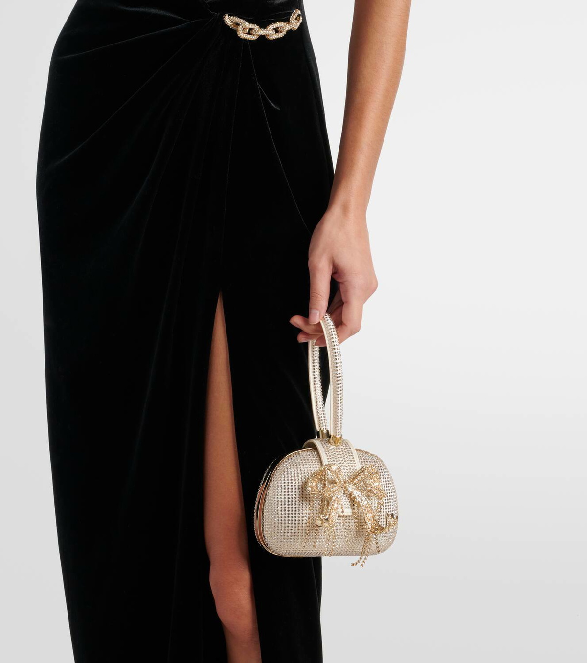 Self-Portrait Bow Small embellished clutch Self-Portrait