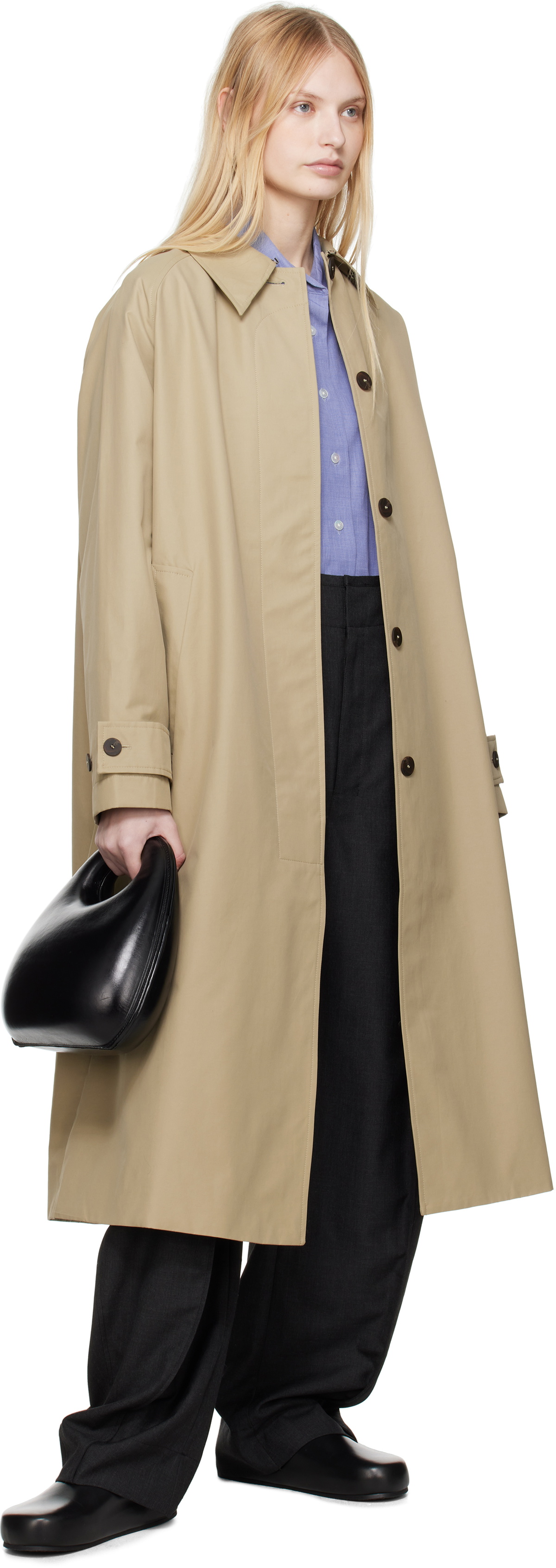 Studio Nicholson Beige Holin Trench Coat Studio Nicholson