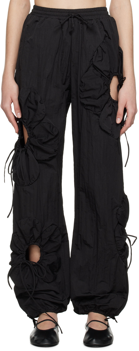 J.Kim Black Flower Trousers J.KIM