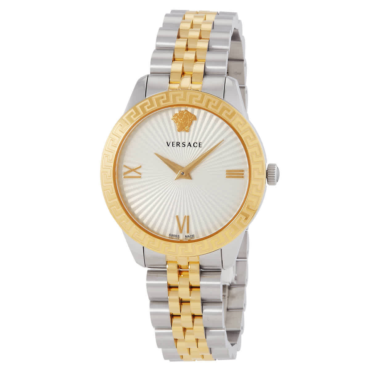 Versace Greca Signature Quartz White Dial Two-Tone Ladies Watch ...