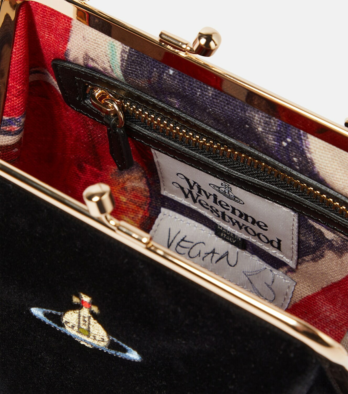 Vivienne Westwood Granny Small velvet clutch Vivienne Westwood
