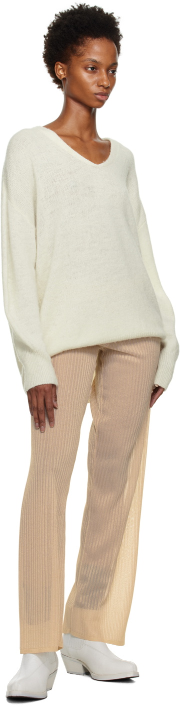 Our Legacy Off-White Big V-Neck Sweater Our Legacy