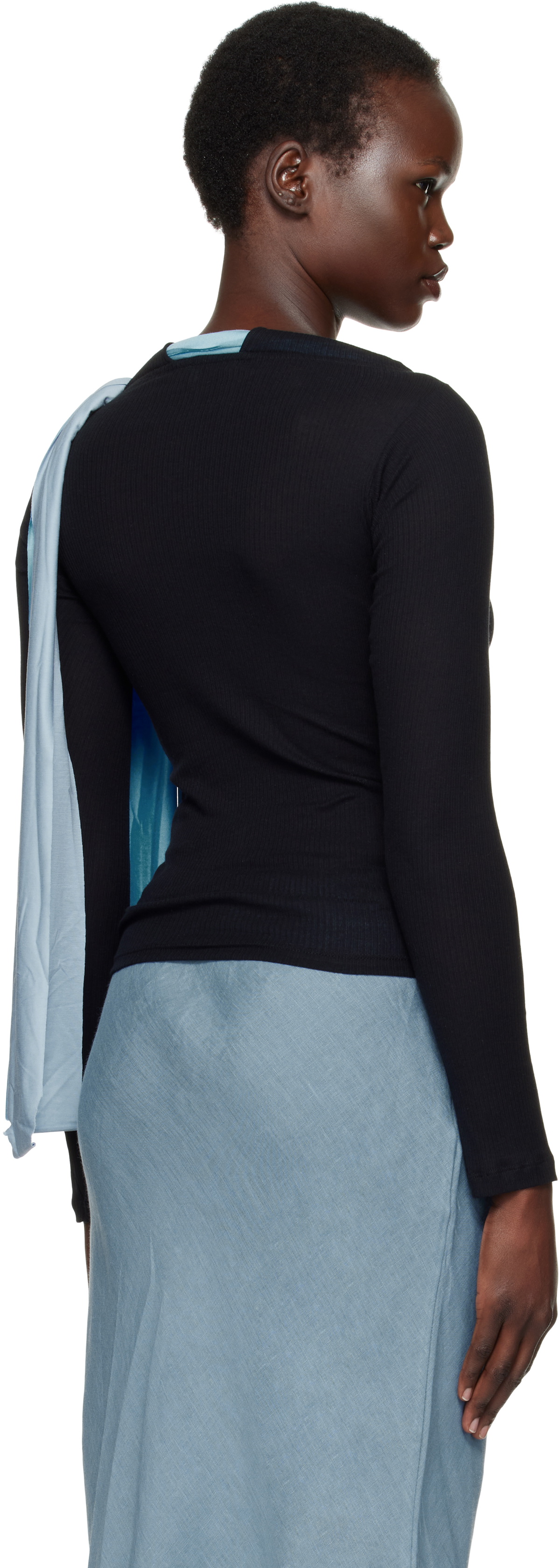 Baserange Black & Blue Circ Long Sleeve T-Shirt Baserange