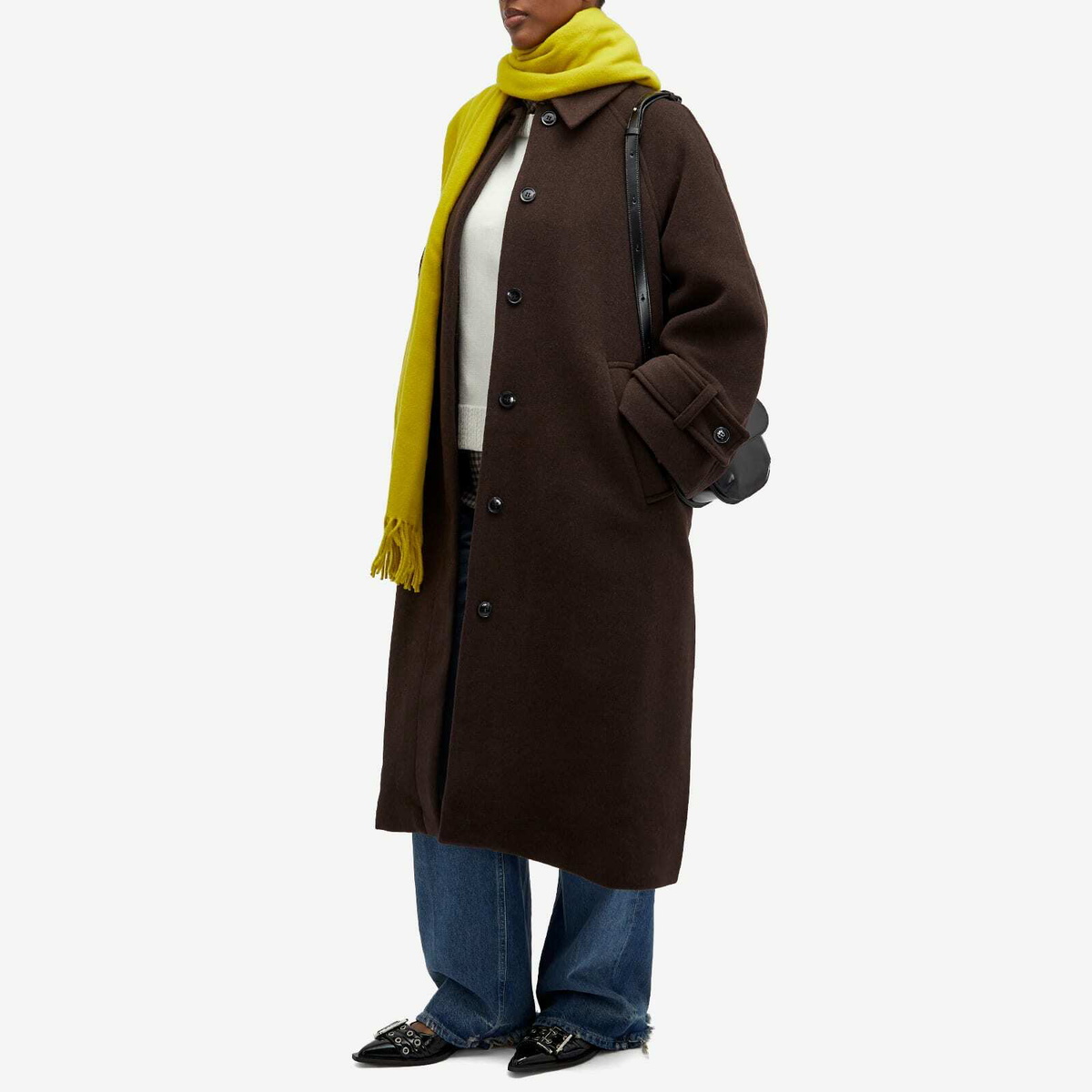 Samsøe Samsøe Women's Samsoe Samsoe Alma Coat in Chocolate Samsøe Samsøe