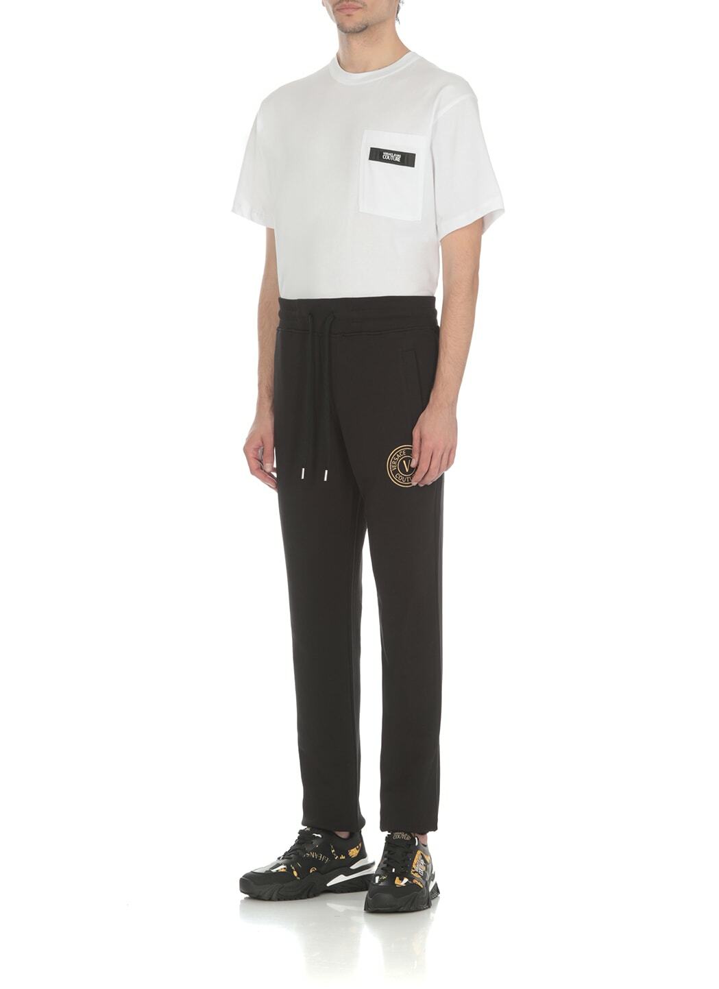 Versace Jeans Couture Logo Embroidered Drawstring Waist Track Pants Versace