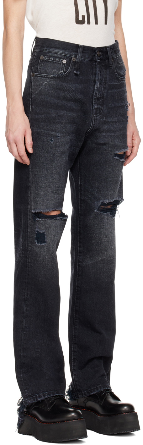 R13 Black Izzy Drop Jeans R13