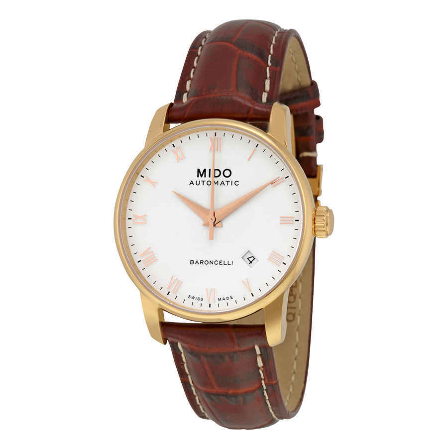 Mido Baroncelli II Automatic White Dial Mens Watch M86002268 Mido