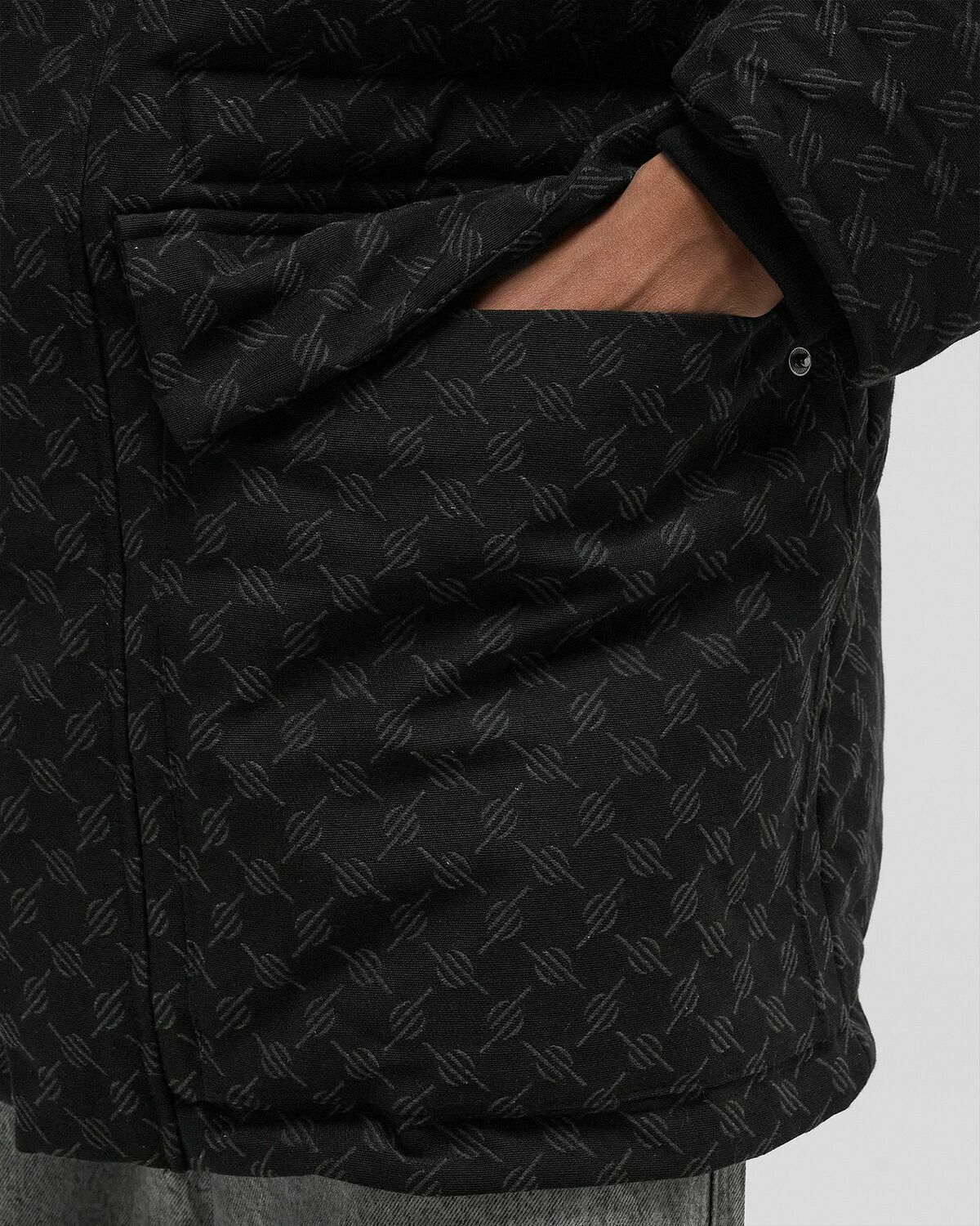Daily Paper OBA COTTON MONOGRAM PUFFER Black Mens Down & Puffer Jacket ...