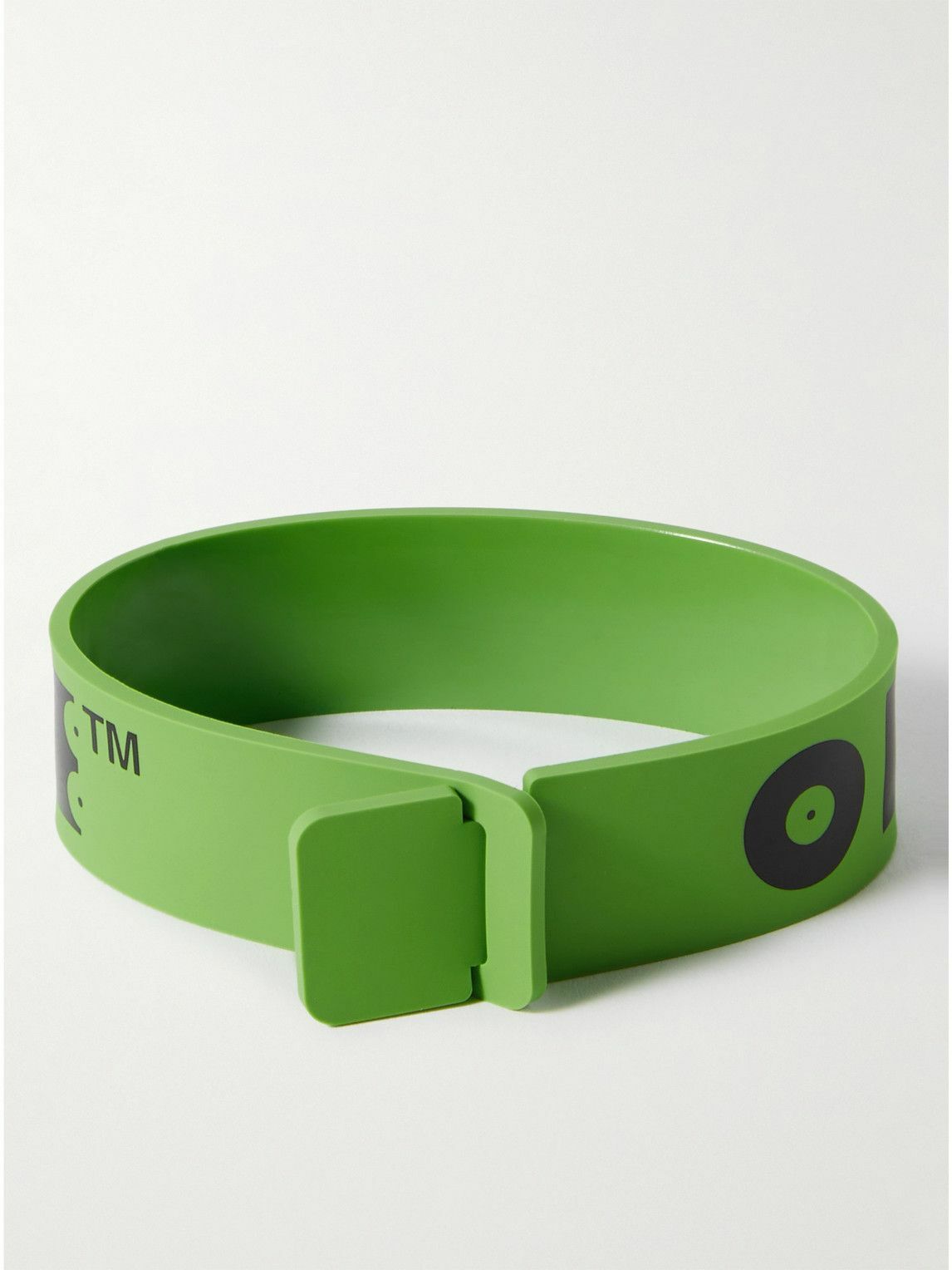 Off-White - Logo-Print Rubber Bracelet Off-White