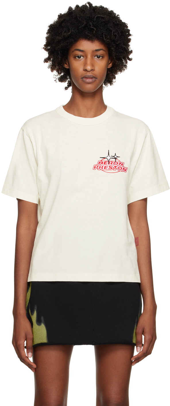 Heron Preston White Sponsor T-Shirt Heron Preston