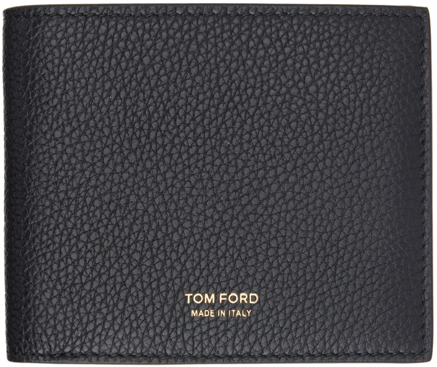 TOM FORD Black Small Grain Leather Bifold Wallet TOM FORD