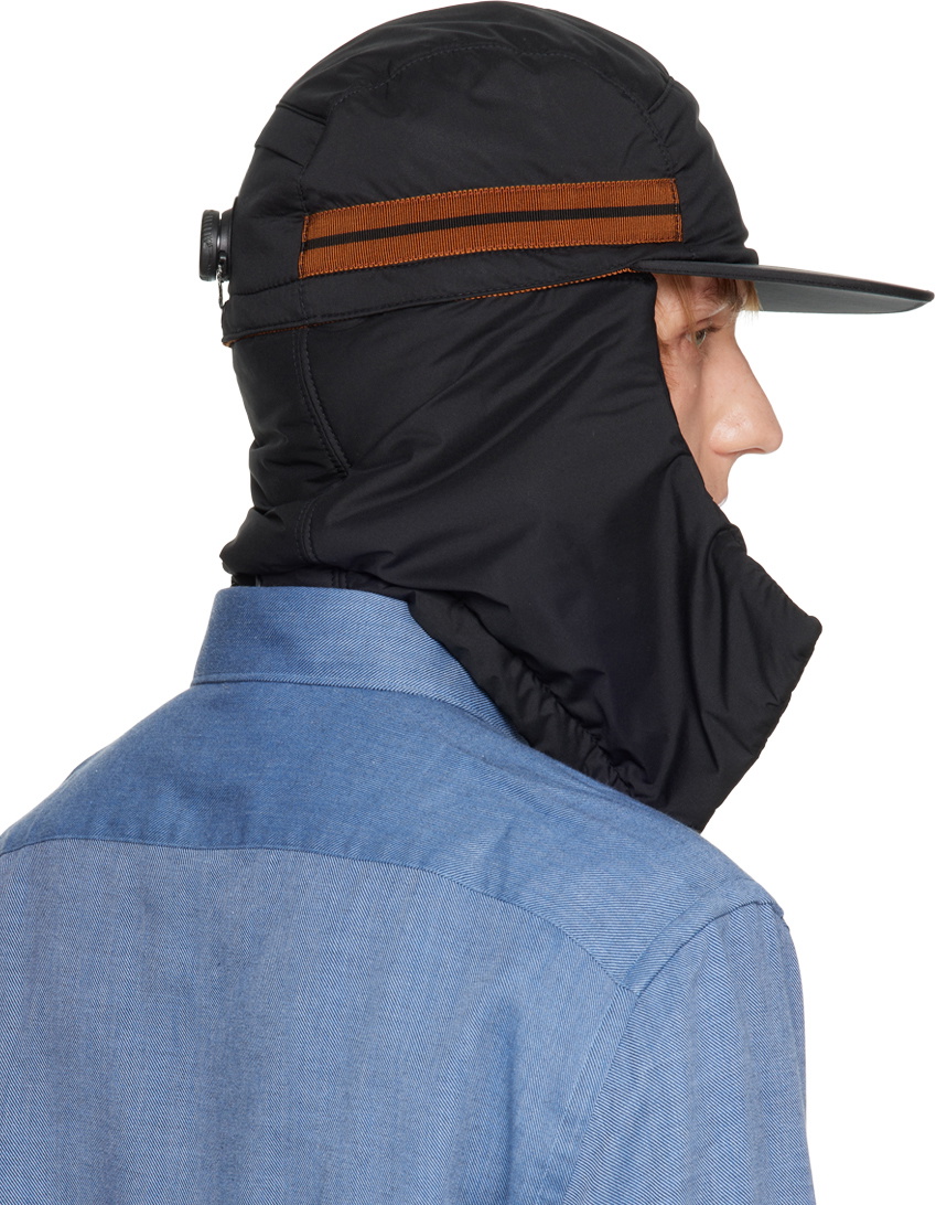 ZEGNA Black Neck Flap Cap Zegna