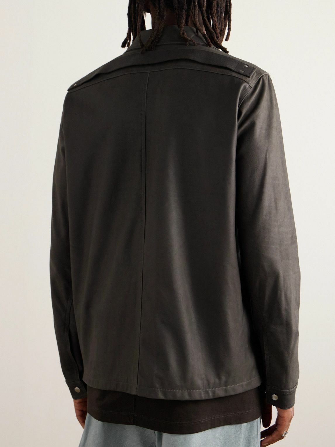 Rick Owens - Brad Leather Jacket - Gray Rick Owens