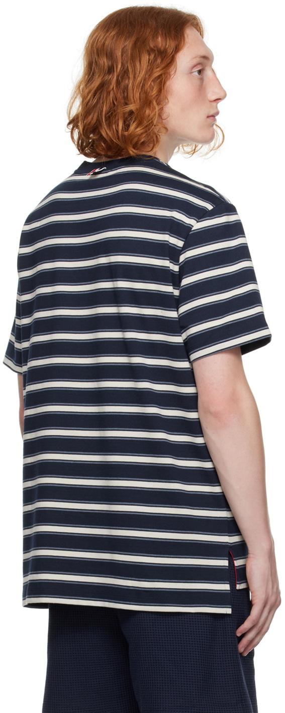 Thom Browne Navy Striped T-Shirt Thom Browne