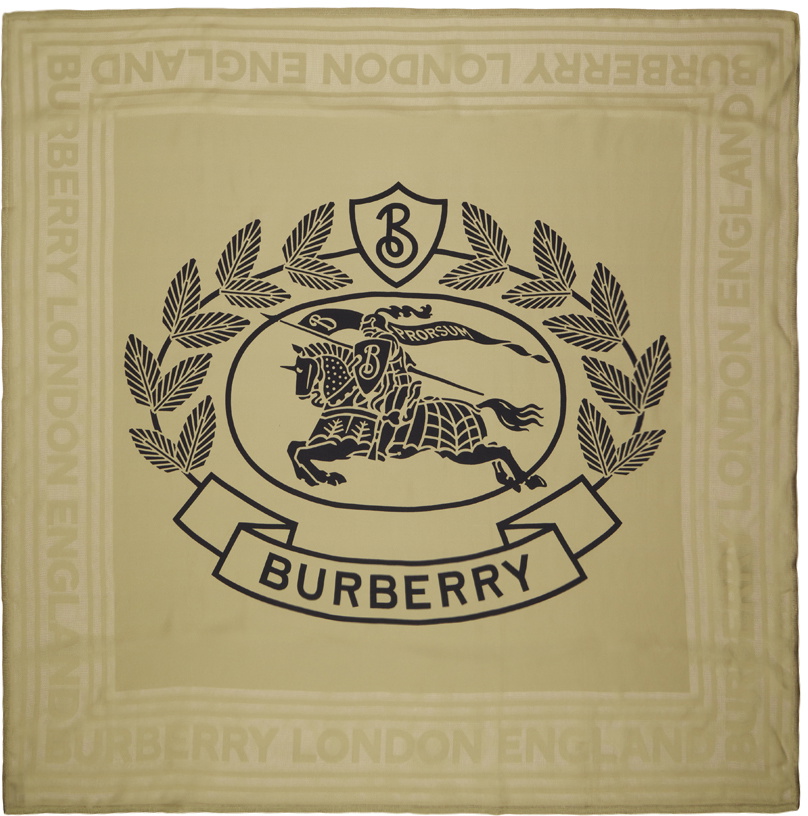Burberry Beige Jacquard Scarf Burberry