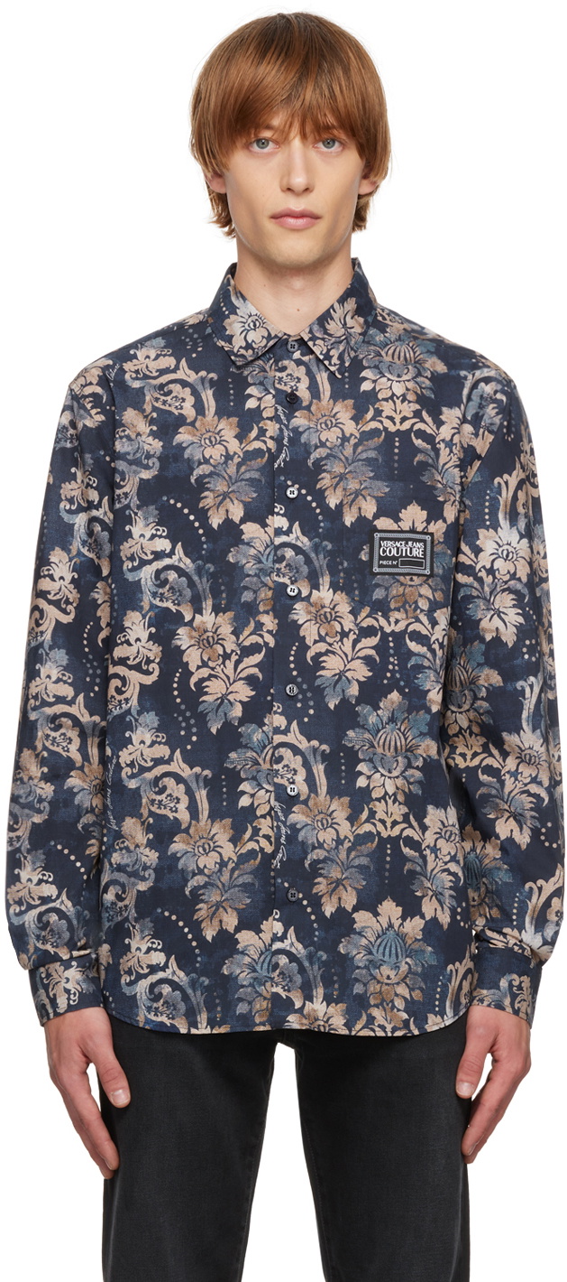 Versace Jeans Couture Navy Tapestry Shirt Versace