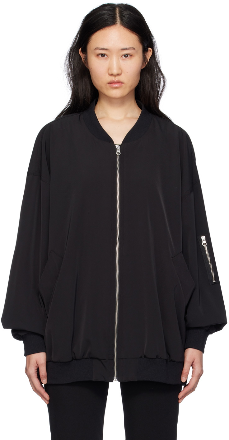 MM6 Maison Margiela Black Zip Bomber MM6 Maison Margiela