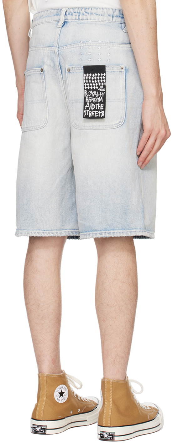 Ksubi Blue Maxx Denim Shorts Ksubi