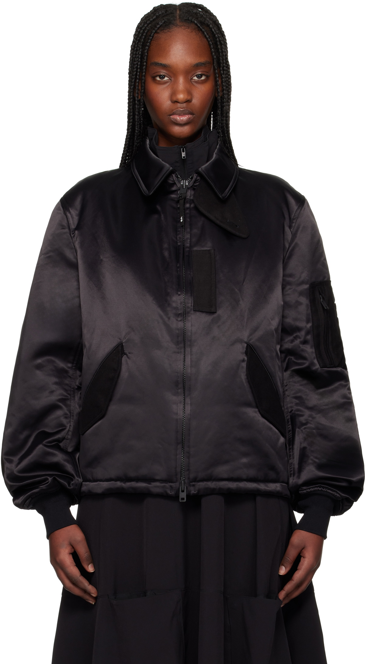 Y-3 Black Nylon Bomber Jacket Y-3