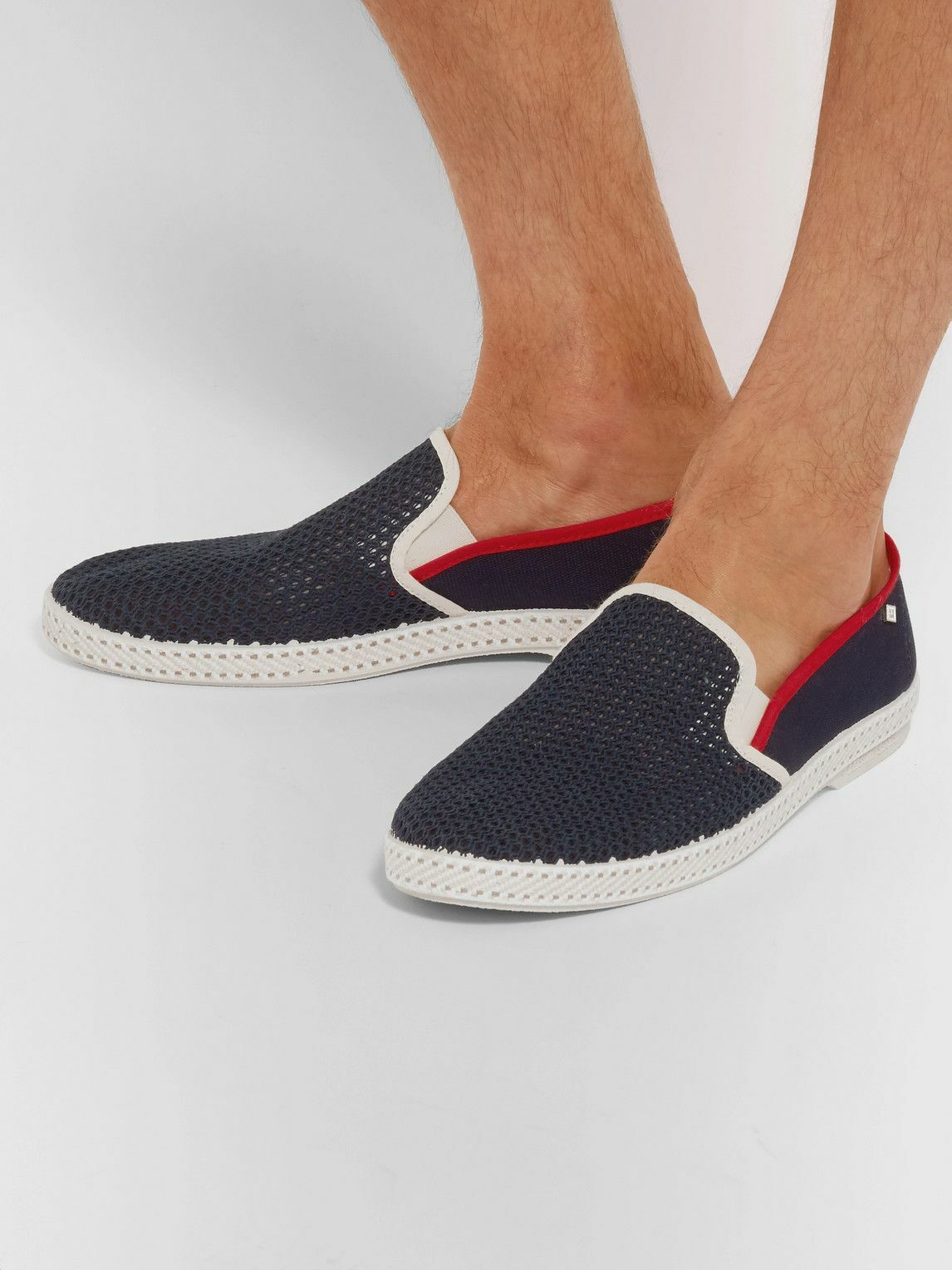 RIVIERAS - Cotton-Mesh Espadrilles - Blue Rivieras
