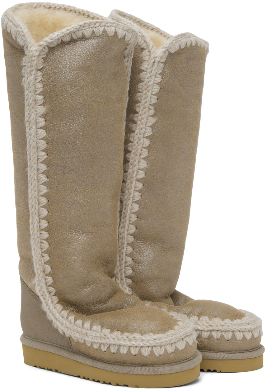 Mou Beige 40 Shearling Boots Mounser