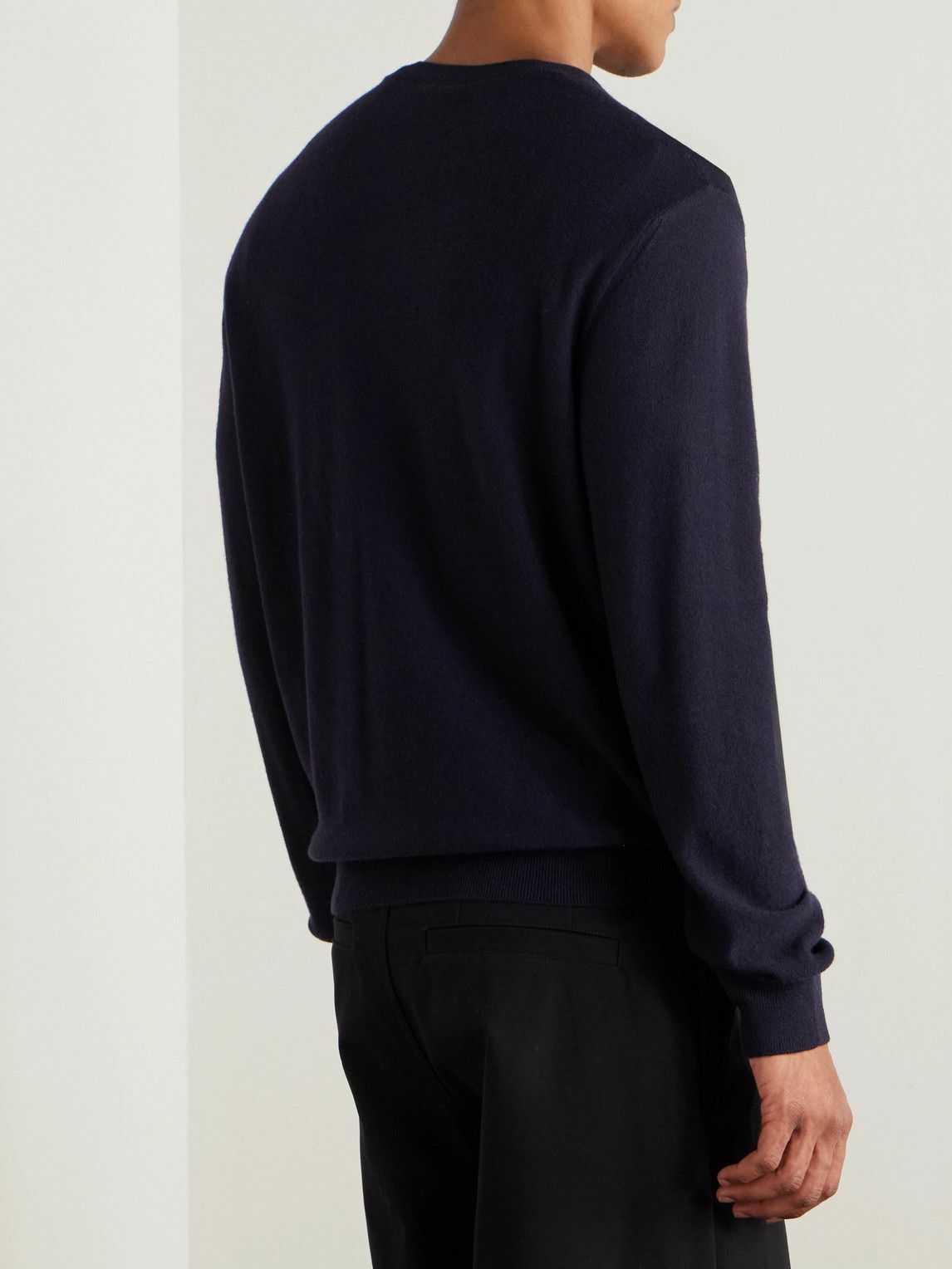 LOEWE - Embroidered Wool-Blend Sweater - Blue Loewe