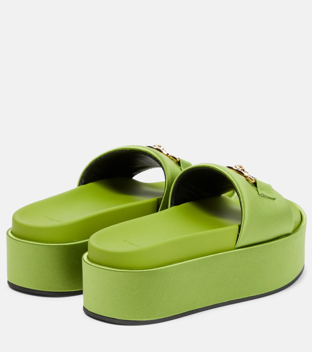 Versace - Medusa Biggie satin platform slides Versace
