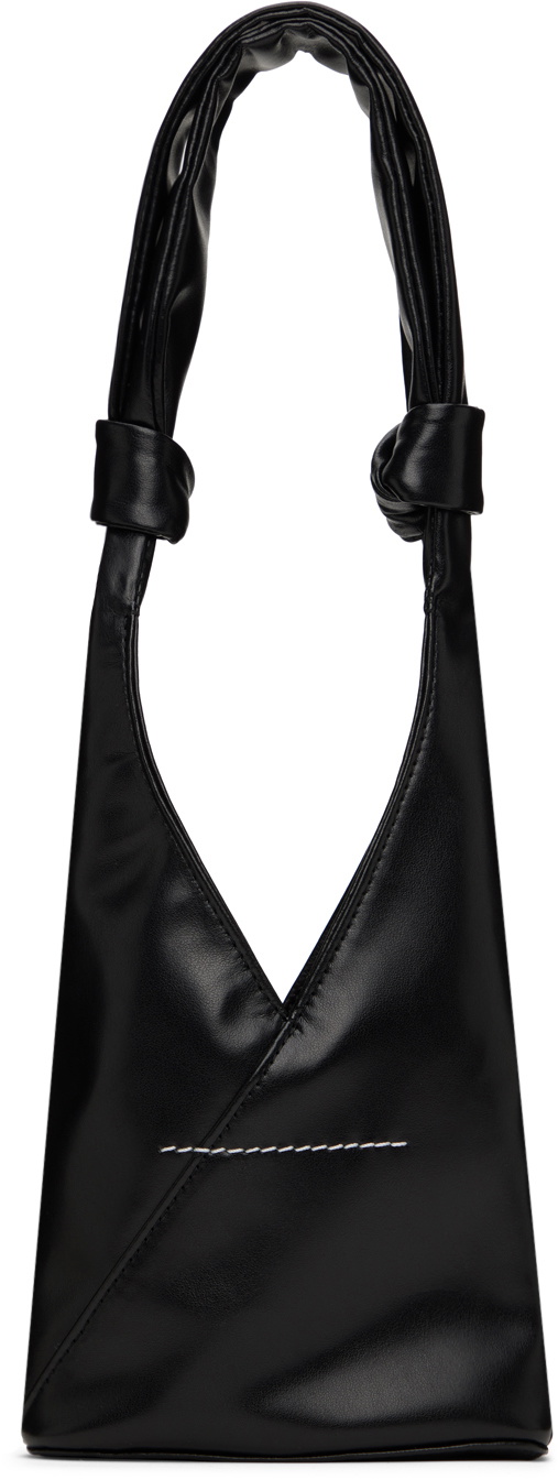 MM6 Maison Margiela Black Mini Triangle Knotted Bag MM6 Maison Margiela
