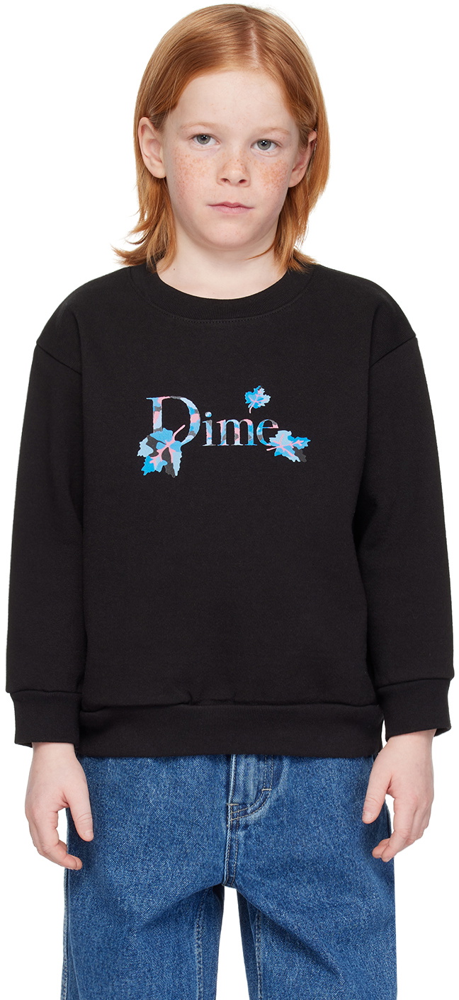 Dime Kids Black Classic Leafy Sweatshirt Dime