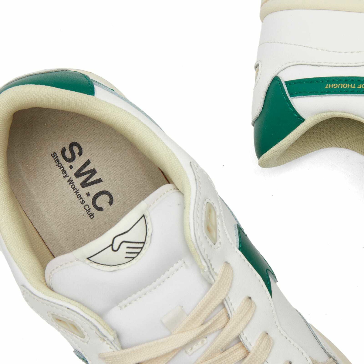Stepney Workers Club Men's Pro Cup 01 S-Strike Sneaker in White Green ...