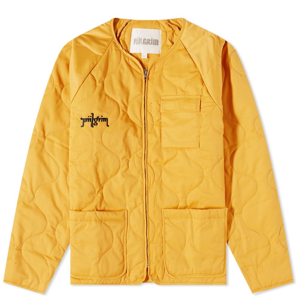 Piilgrim Men's Atomic Quilted Jacket in Orange Piilgrim