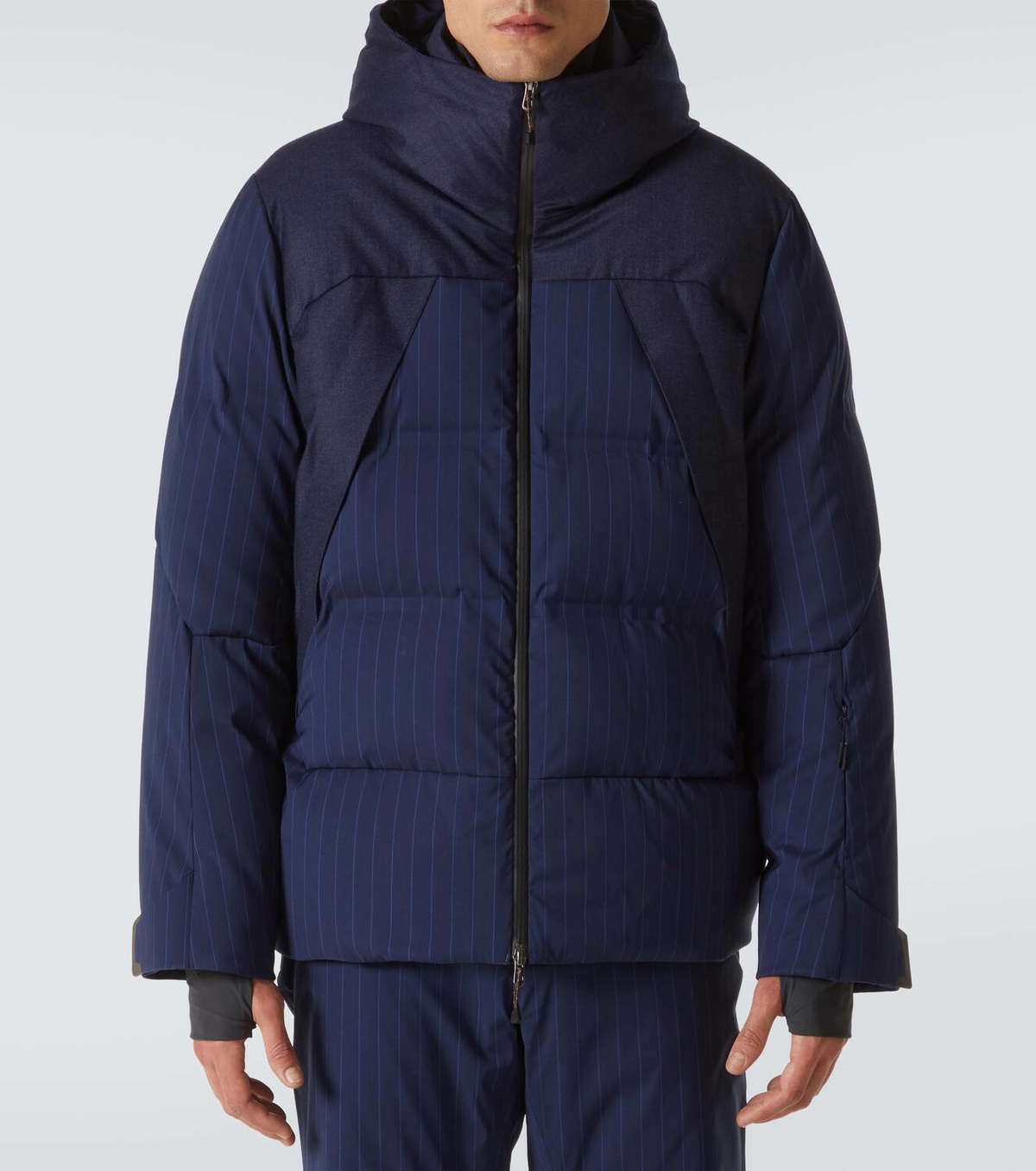 Sease Nordend striped wool-blend down ski jacket Sease