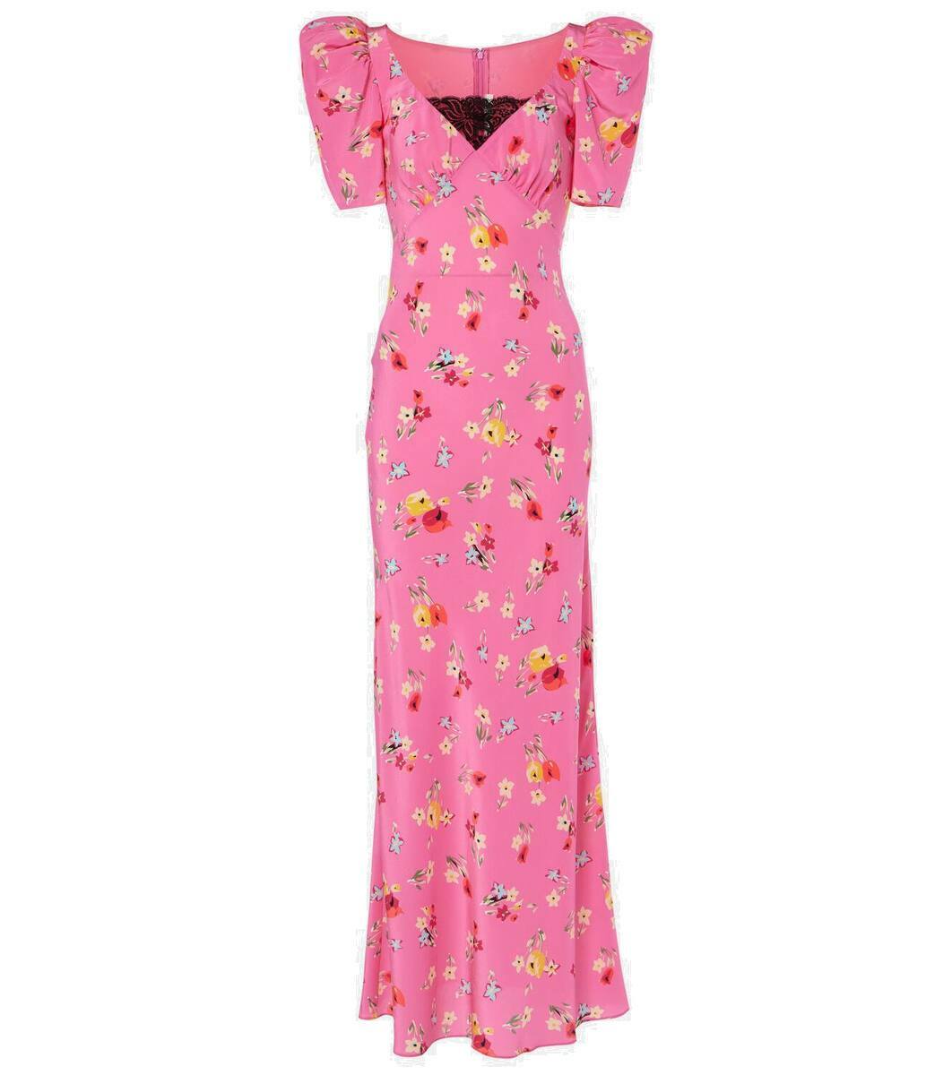 Rodarte Lace-trimmed silk maxi dress Rodarte